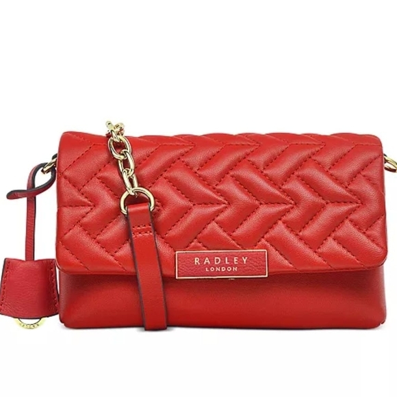 RADLEY LONDON | Bags | Radley London Red Quilted Crossbody Bag | Poshmark
